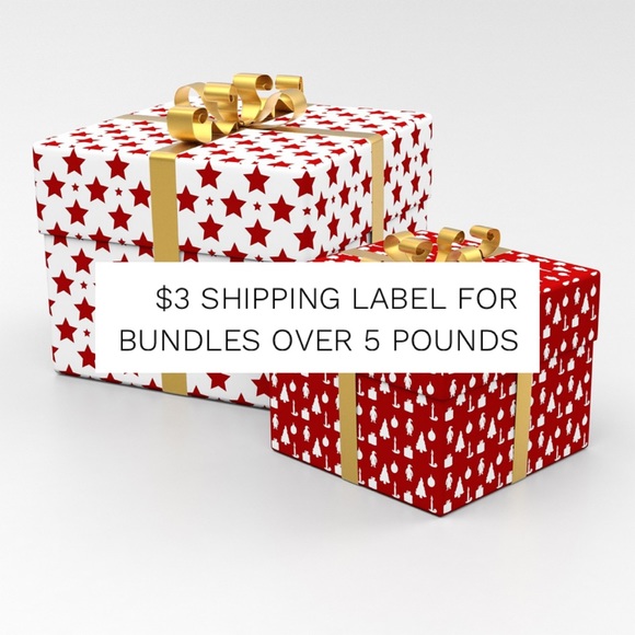 Tops | 3 Extra Shipping Label For Bundles Over 5 Pounds | Poshmark
